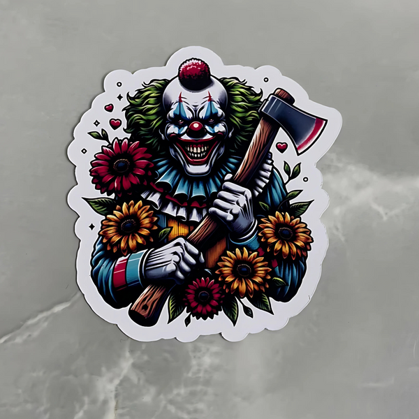 Clown printed stickers – Graphink_Print_Design